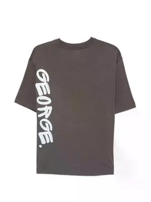 GEORGE. Logo Print Crewneck T-shirt - Brown
