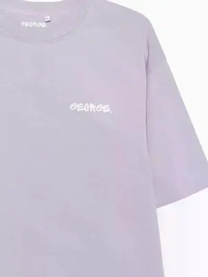 GEORGE. George Logo Print Cotton T-shirt