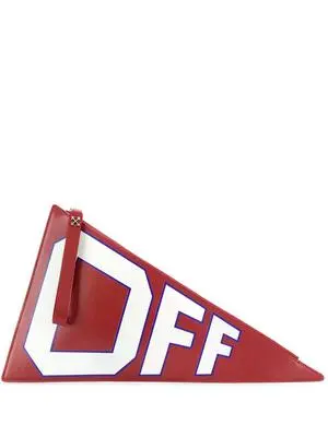 Off-White Flag Shaped Clutch - Red