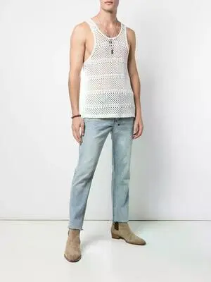 Amiri Mesh Knit Vest - White