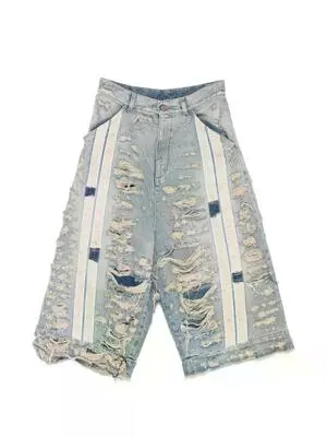 RIVINGTON ROI REBIS Distressed Panelled Jeans - Blue