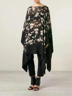 Givenchy Sheer Floral Poncho