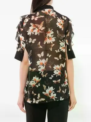 Givenchy Sheer Floral Print Blouse