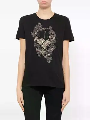 Alexander McQueen Embellished Skull T-shirt - Black
