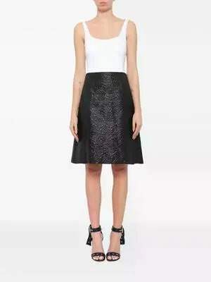 Alexander McQueen Raised Rose A-line Skirt - Black