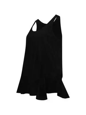 Chloé Silk Sleeveless Peplum Top - Black