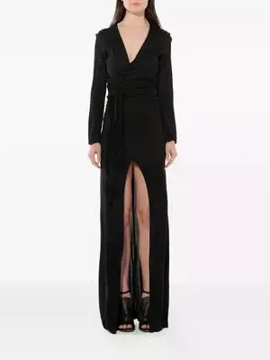 Givenchy Deep V-neck Maxi Dress With Front Slit