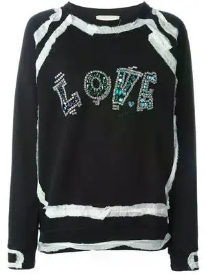 LANVIN Love Embroidered Jumper - Black