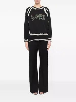 LANVIN Love Embroidered Jumper - Black