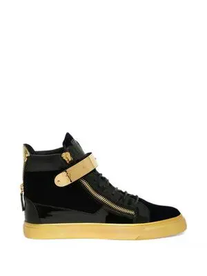 GIUSEPPE ZANOTTI Giuseppe Zanotti 'Coby' Hi-Top Sneakers With Buckle Detail Blue
