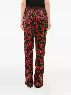 Givenchy Abstract Floral Print Silk Blend Trousers