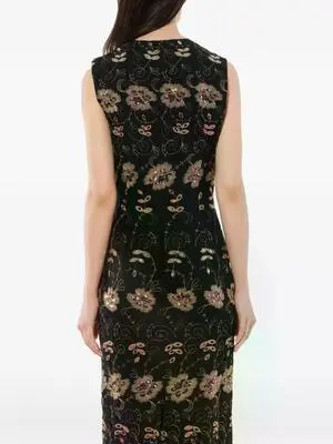 Givenchy Floral Embroidered Silk Shift Dress