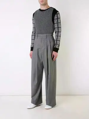 WOOYOUNGMI Checked Sleeve Jumper