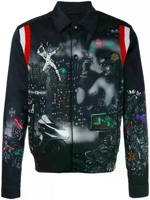 LANVIN Printed Bomber Jacket - Black
