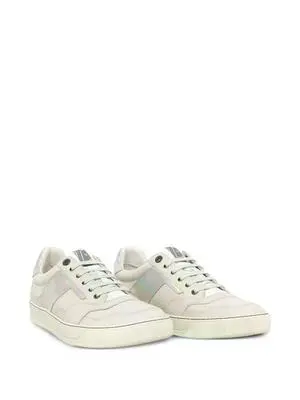 LANVIN Iridescent Panel Leather Sneakers - Grey