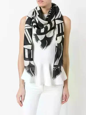 Givenchy Geometric Pattern Scarf - Black