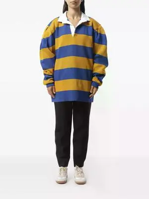 Marc Jacobs Oversized Striped Polo Shirt - Blue