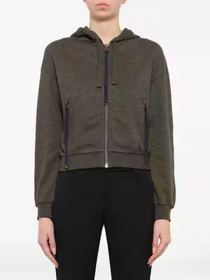 Kenzo Embroidered Logo Zip Front Hoodie