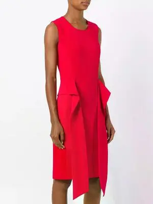 Givenchy Sleeveless Crepe Draped Knee-length Dress