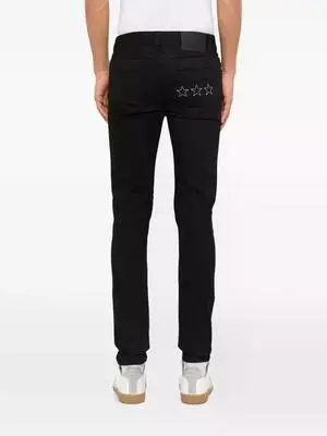 Givenchy Cotton Skinny Jeans With Star Embroidery