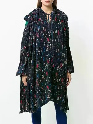 Balenciaga Floral Print Pleated Dress