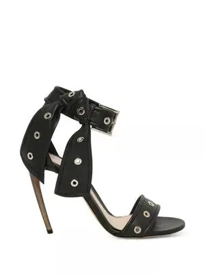 Alexander McQueen Horn Heel Sandals - Black