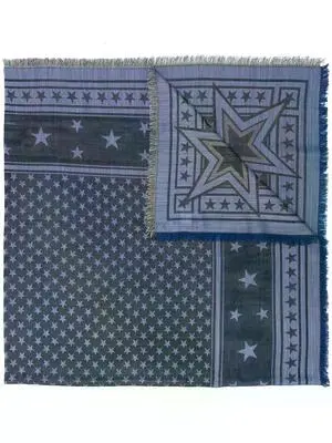 Givenchy Star Print Scarf - Blue