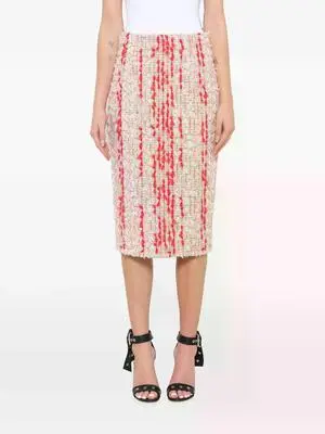 Alexander McQueen Tweed Cocoon Skirt - Multicolour