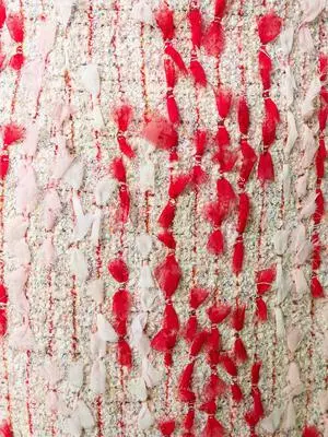 Alexander McQueen Tweed Cocoon Skirt With Frayed Edges
