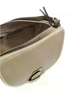 JW Anderson Ash Brown Calf Leather Saddle Bag - Neutrals