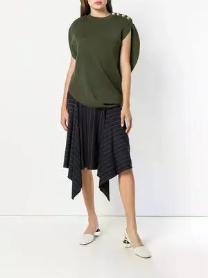 JW Anderson Asymmetrical Knitted Top With Embossed Buttons