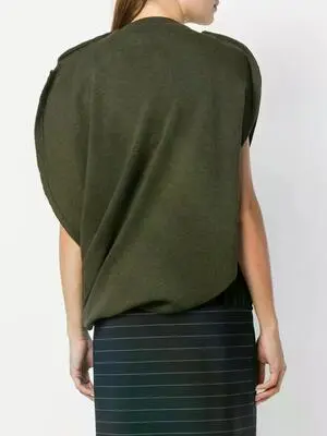 JW Anderson Asymmetrical Knitted Top With Embossed Buttons
