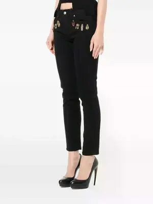 Alexander McQueen Embroidered Detail Skinny Jeans