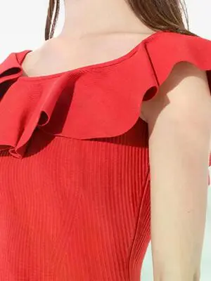 Alexander McQueen Ruffle Flared Mini Dress