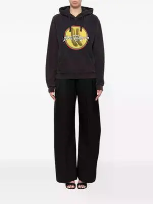 JW Anderson Printed Cotton Hoodie - Brown