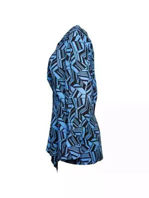 Chloé Geometric Print Silk Blouse