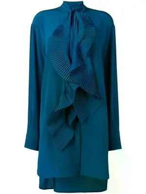 Givenchy Pleated Scarf Shirt Dress