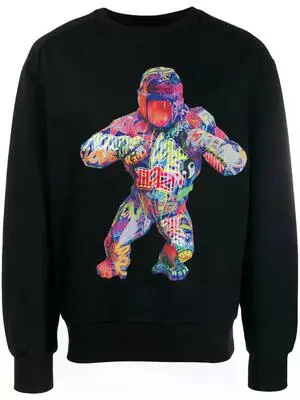 JUUN.J Graphic Print Sweatshirt - Black