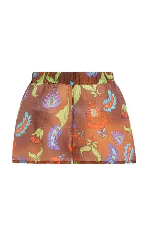 SIEDRES Exclusive La Isla Printed Voile Shorts
