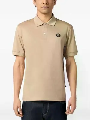 BILLIONAIRE Logo-patch Polo Shirt - Neutrals