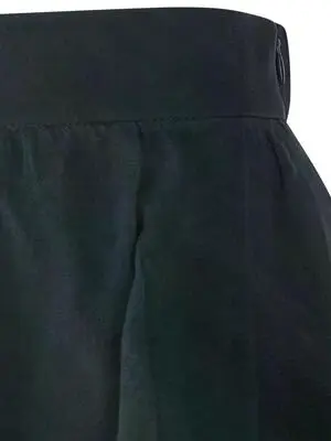 Brunello Cucinelli Charcoal Grey Sheer Silk Pleated Skirt