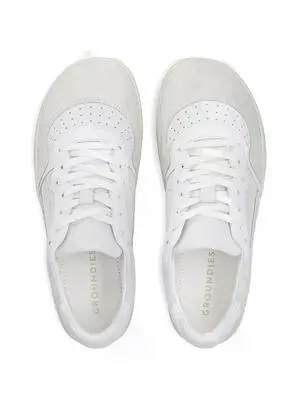 GROUNDS Perforated Panelled Lace-up Sneakers