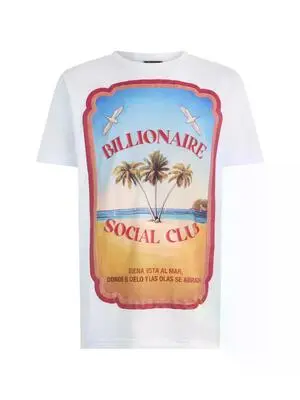 BILLIONAIRE Round-neck Graphic-print T-shirt - White