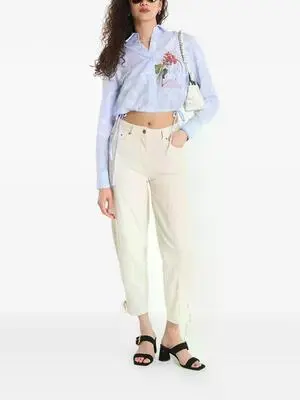 Desigual Pocket Buttoned Trousers - Neutrals
