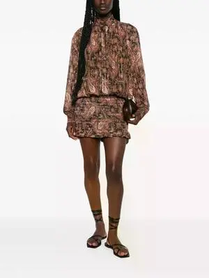 Andamane The Attico Paisley Print Ruffled Dress