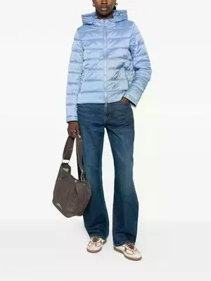 Liu Jo Jewel-embellished Padded Hooded Jacket - Blue