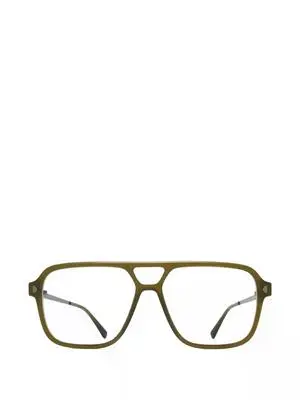 Mykita Olympe Geometric-frame Eyeglasses - Green