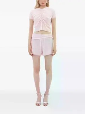 AREA Crystal-embellished Shorts - Pink