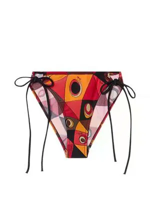 Emilio Pucci Iridescent Print Side-tie Bikini Bottoms - Red