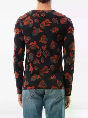 LANVIN Leopard Jacquard Raw-edge Sweater